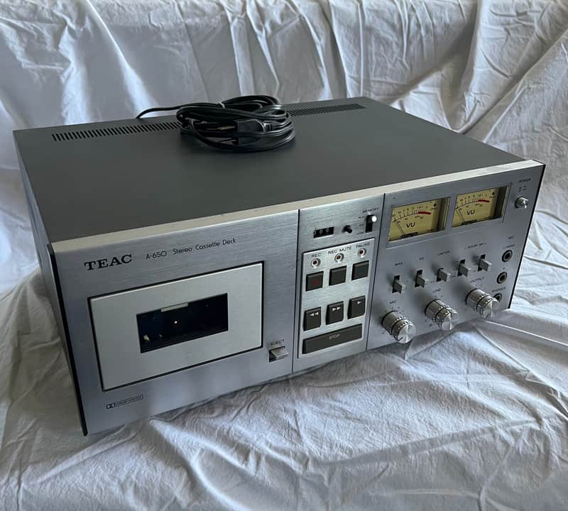 TEAC A-650 Stereo Cassette Deck 1970s - Silver | Reverb