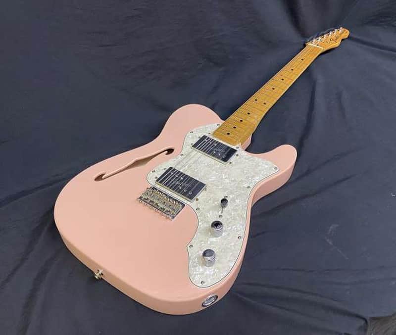 Fender Telecaster Thinline Shell Pink Vintage Electric Guitar | Reverb