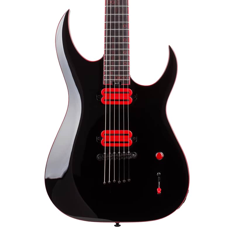 Schecter Sunset-6 Red Dawn Electric Guitar - Gloss Black - | Reverb
