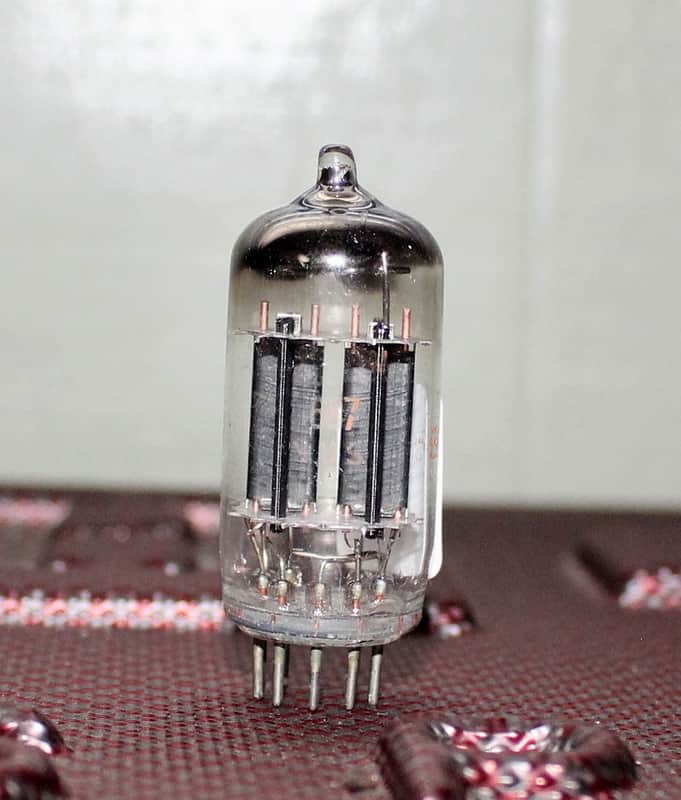 RAYTHEON JRP (JAN) 5687 E182CC RARE BLACK LADDER PLATE REC [] | Reverb