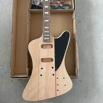 Unfinished Firebird Style Guitar DIY Kit, Mahogany Body and | Reverb