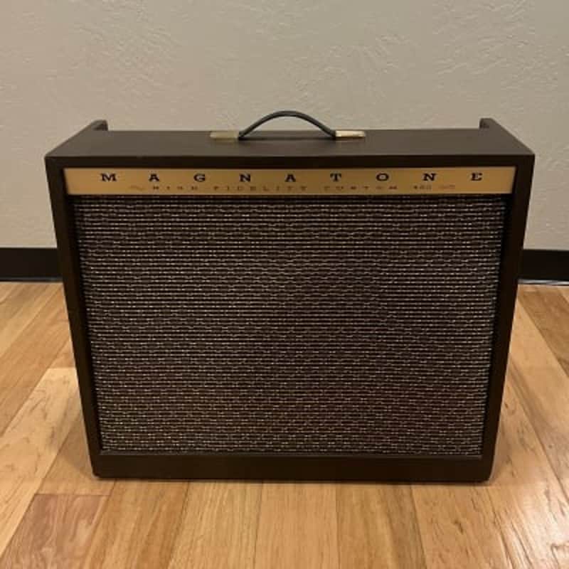 60's Ultra Rare Magnatone High Fidelity Custom 480 Guitar Amp | Reverb