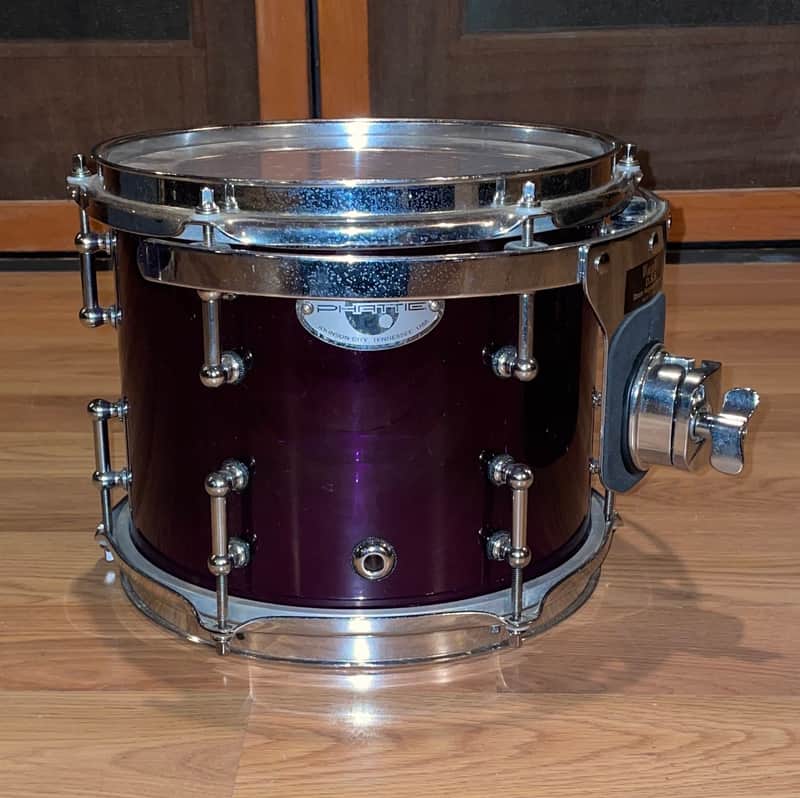 Phattie 10" x 8" Purple Seamless Acrylic Rack Tom Drum w/ | Reverb