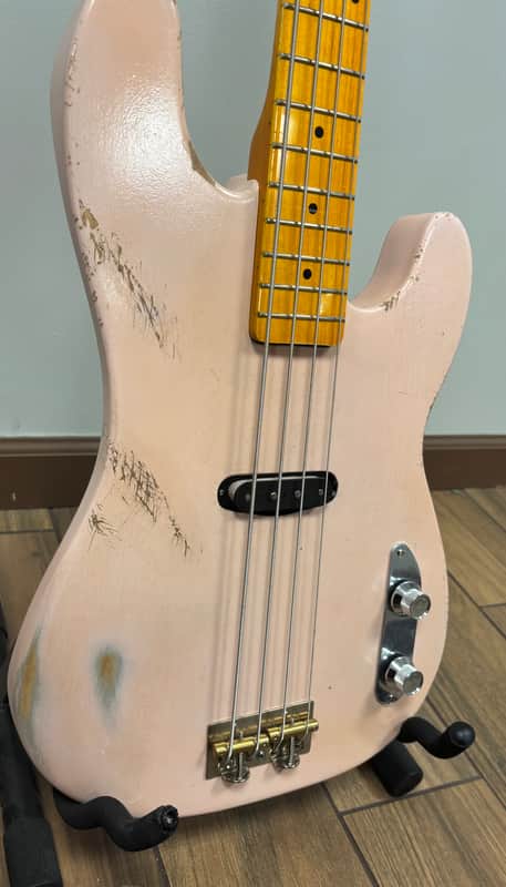 51 Style P Bass relic aged shell pink 2023 - aged shell pink | Reverb