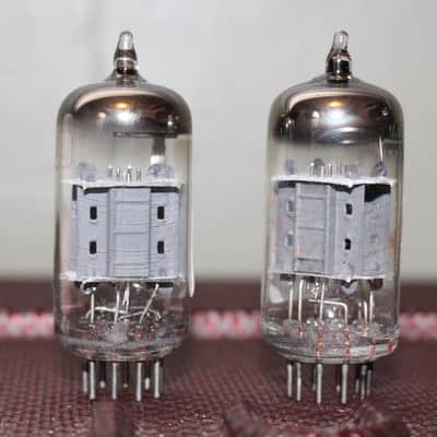 RCA 12AX7 ECC83 TIGHT MATCH PAIR SHORT PLATE HALO | Reverb Australia