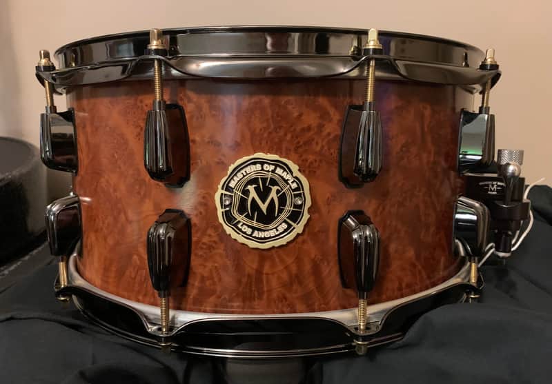 Masters of Maple 7x14 Gum/Mahogany Shell Redwood Burlseye | Reverb