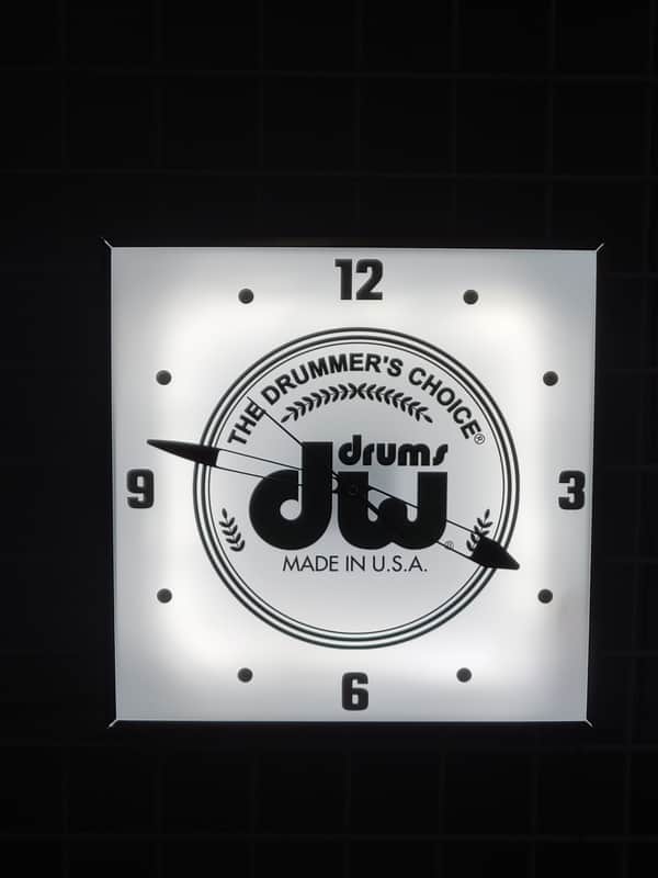 D W Drums Pam Clock Company Dealer Style Light-Up Clock | Reverb