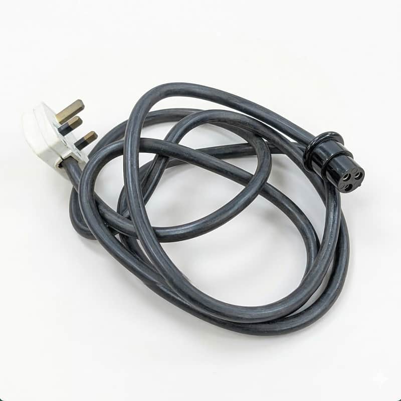 Vintage Bulgin 3-Pin "Pignose" Power Lead - UK Mains Cable | Reverb