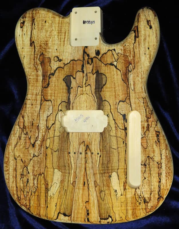 Spalted Maple Top / Basswood Wood Telecaster Tele Body H 4lbs | Reverb