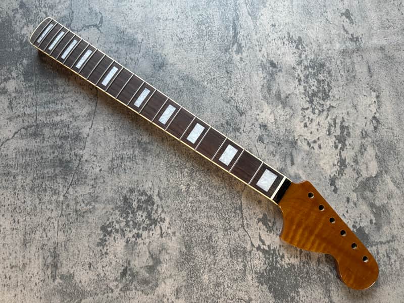BMC Guitar Neck 3AAA FLAME MAPLE Jazzmaster® Strat® | Reverb