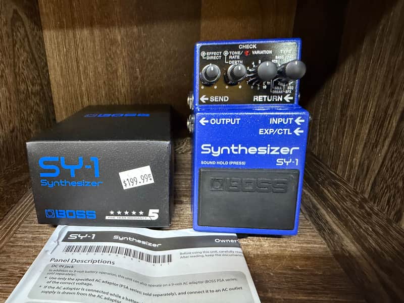 Boss SY-1 Synthesizer With Box 2019 - Present - Blue | Reverb