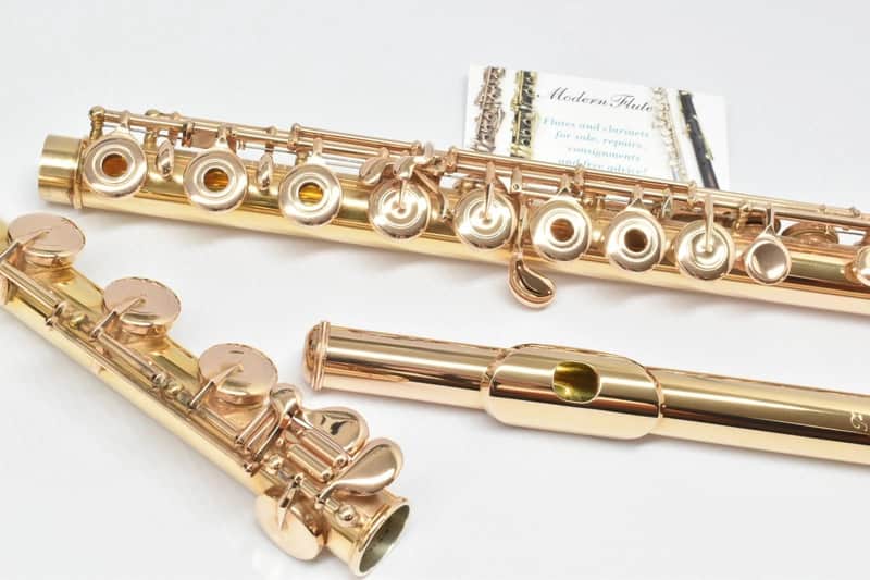 Pearl Maesta Handmade Sterling Flute w/ Gold Plating | Reverb
