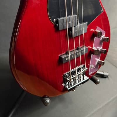 Yamaha BB734A Broad Bass 4-String Bass Guitar Fired Red | Reverb