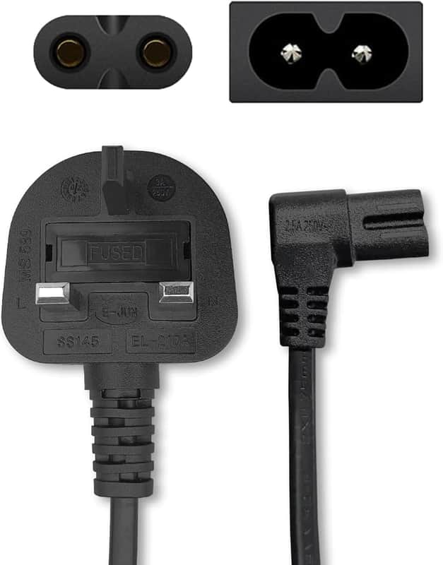 5M Figure 8 Power Lead IEC C7 Compatible with Samsung TV | Reverb UK