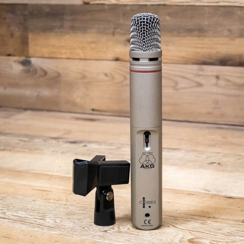 AKG C1000S Condenser Microphone Silver Battery Powered C-1000 | Reverb