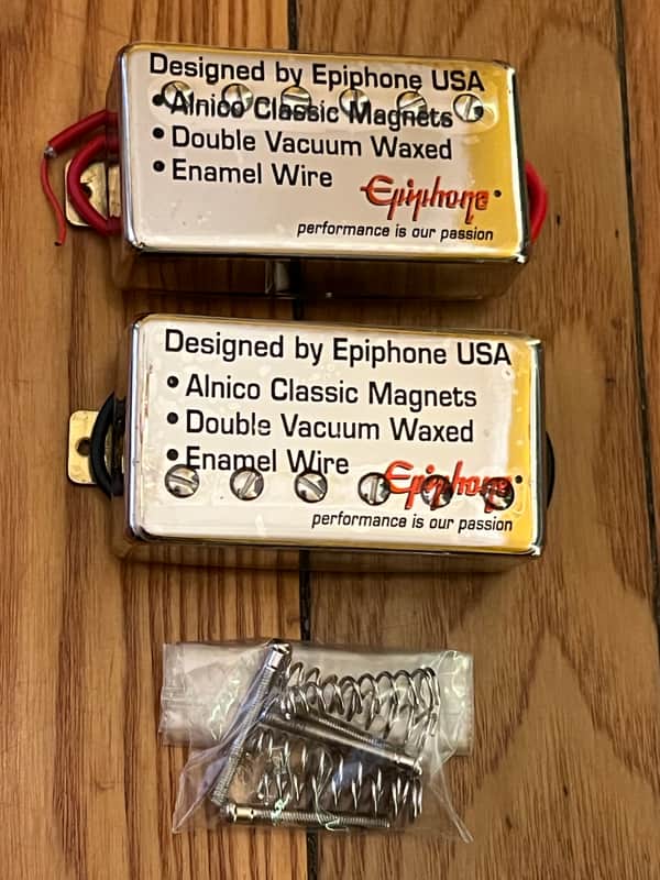 Epiphone Humbucker Pickups (2) - Chrome | Reverb