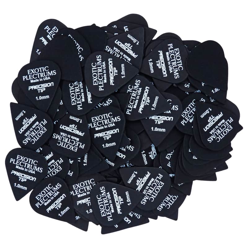 Exotic Plectrums Delrin Black Guitar Or Bass Pick - 1.0 mm | Reverb