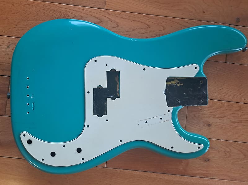 1965 Fender Precision P Bass Body - Sherwood Green Refin | Reverb