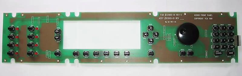 Kurzweil K2000 Panel Board Assembly with Buttons and Encoder | Reverb