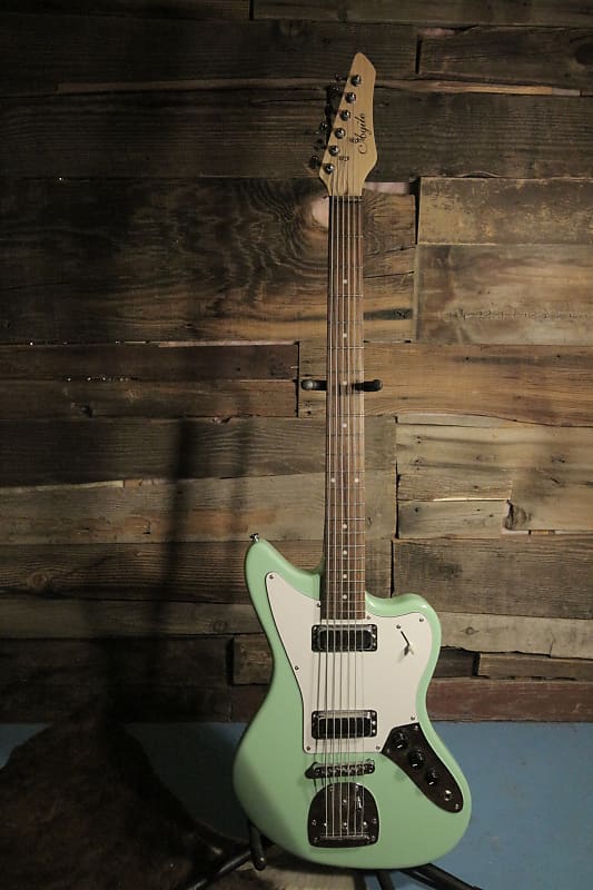 Agile 6 String Bass/Baritone 2000's Sea Foam Green w/OHSC | Reverb