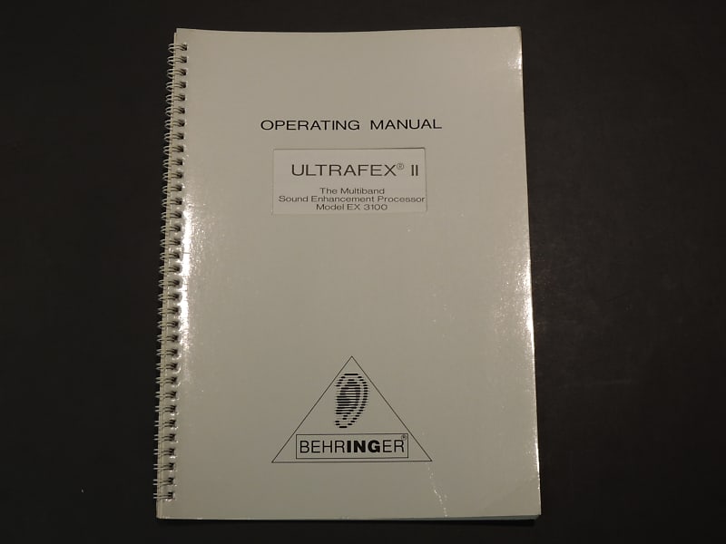 Behringer Ultrafex II Operating Manual [Three Wave Music] | Reverb