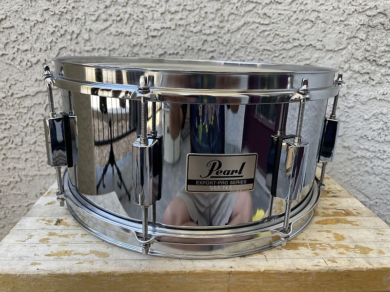 Vintage Pearl Export Pro 6.5x14 Snare Drum 90's - Chrome | Reverb