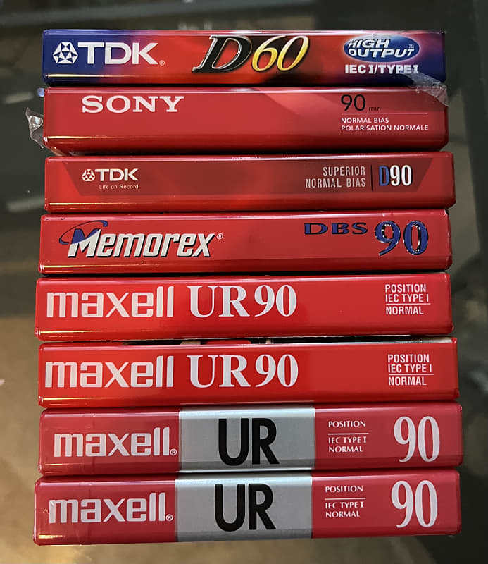 Lot of 8 Normal Bias New & Sealed. TDK, Maxell, Memorex, | Reverb UK