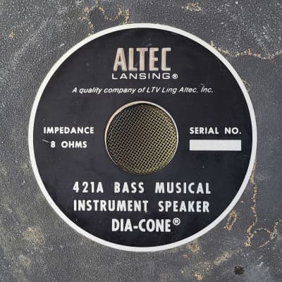 Altec Lansing 421A 15" Speaker 1971 - White and Black | Reverb