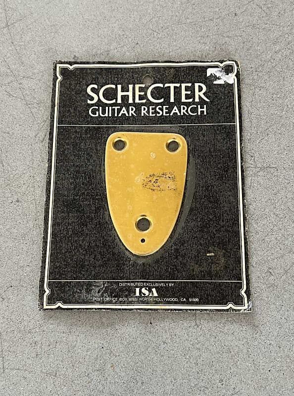 Schecter Brass 3 Hole 1970s Neck Plate 1982 - Brass | Reverb UK