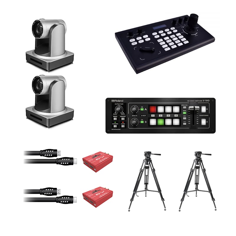 Roland V-1HD Complete Camera System with Switch and Cameras | Reverb