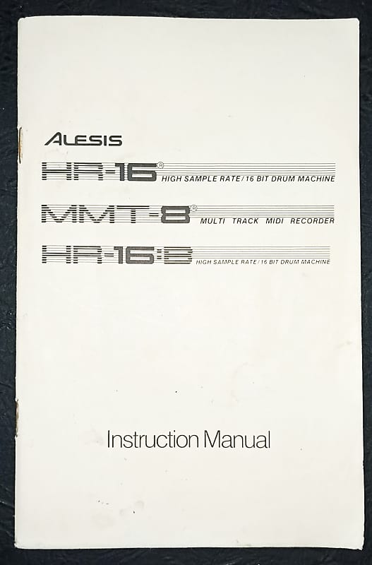 MANUAL Alesis MMT-8 - HR16 | Reverb