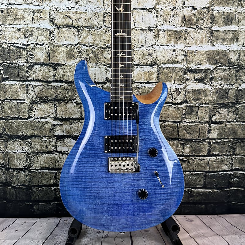 PRS SE Custom 24 Electric Guitar W/Gig Bag - Faded Blue | Reverb