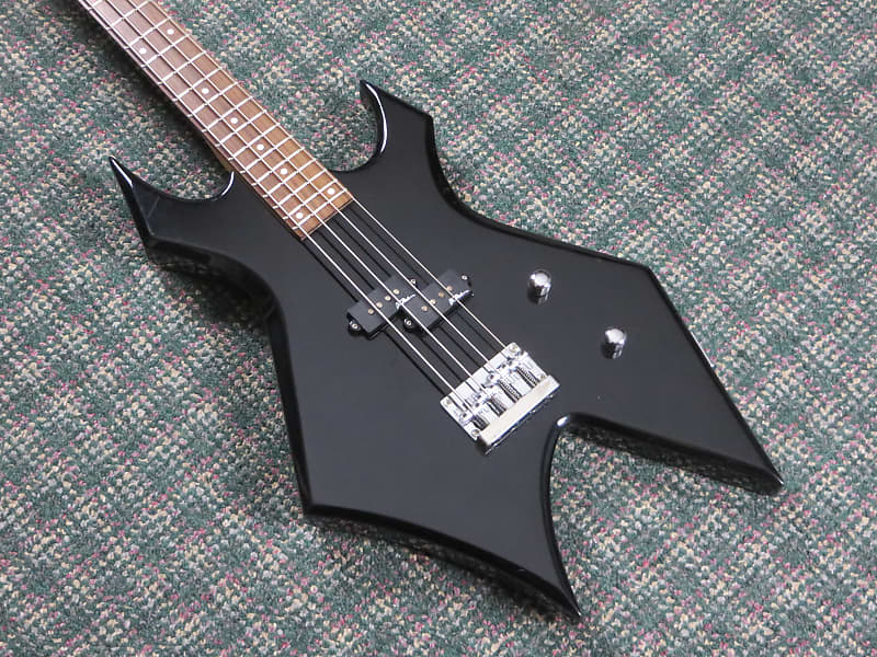 BC Rich Bronze Series Warlock Bass Black! w/Coffin Hardshell | Reverb