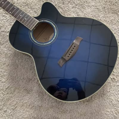 Ibanez Blue Burst Acoustic Guitar, Spruce Plywood body with | Reverb