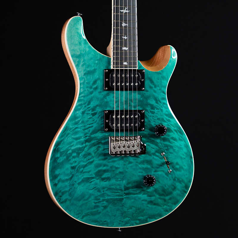 PRS SE Custom 24 Quilt - Turquoise #0822 | Reverb