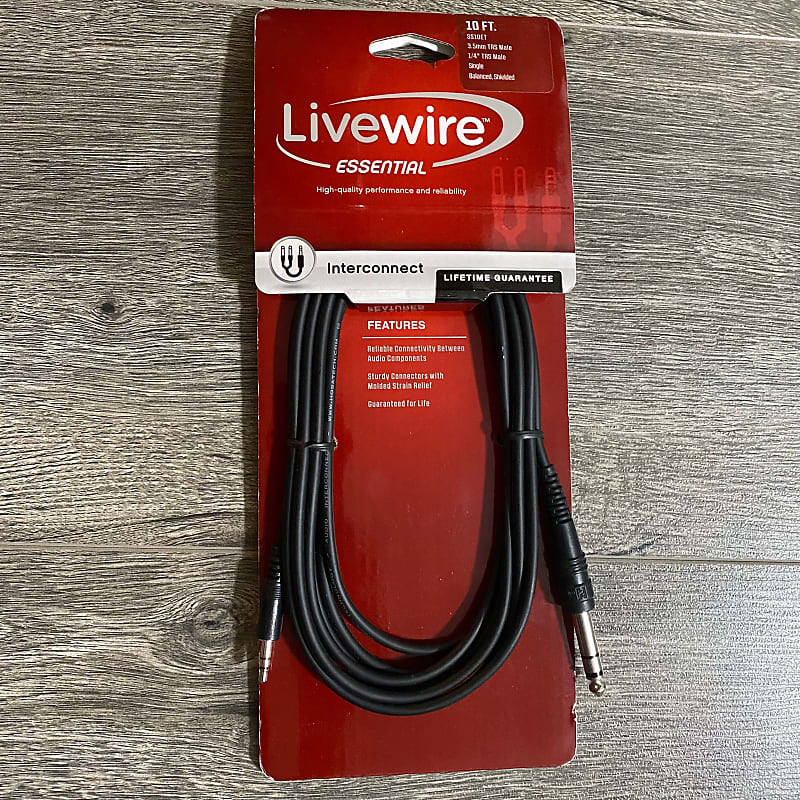 Live Wire Essential Interconnect Cable 3.5 mm TRS Male to | Reverb