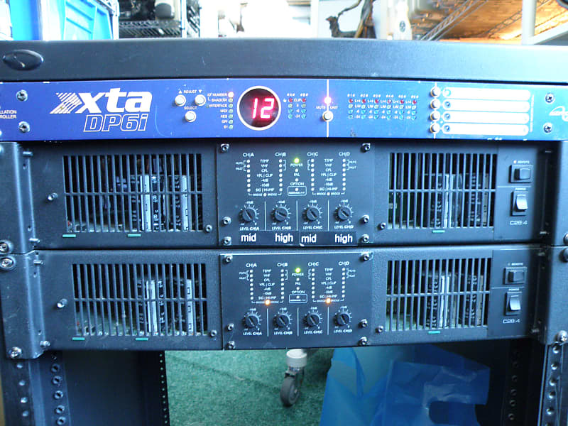 2 Lab Gruppen C28:4 Power Amplifiers & XTA DP6i crossover | Reverb
