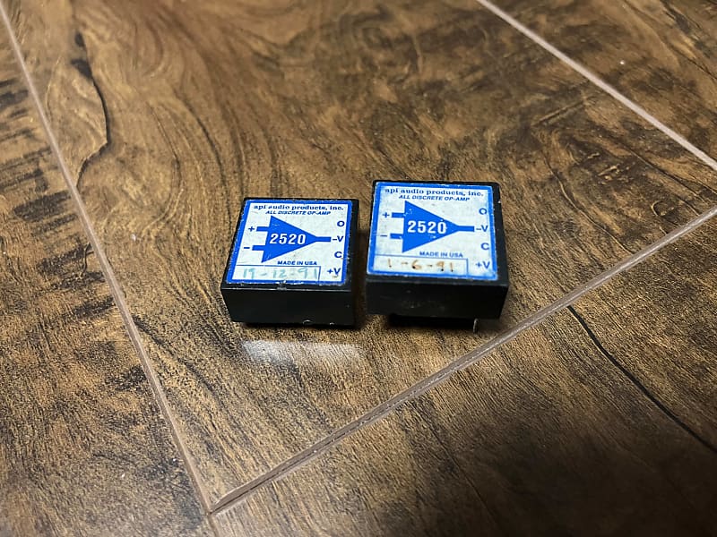 Vintage API 2520 Opamp Pair, Blue & Silver Era Label from | Reverb