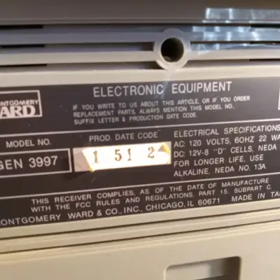 Montgomery Ward GEN 3997 80s Vintage Boombox Portable Tape | Reverb