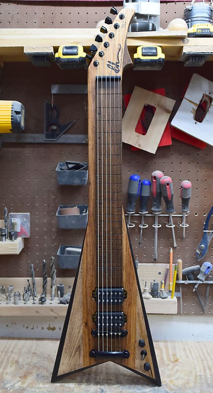 6-String - Natural - Stain Enhanced - V Lap Steel Guitar - | Reverb