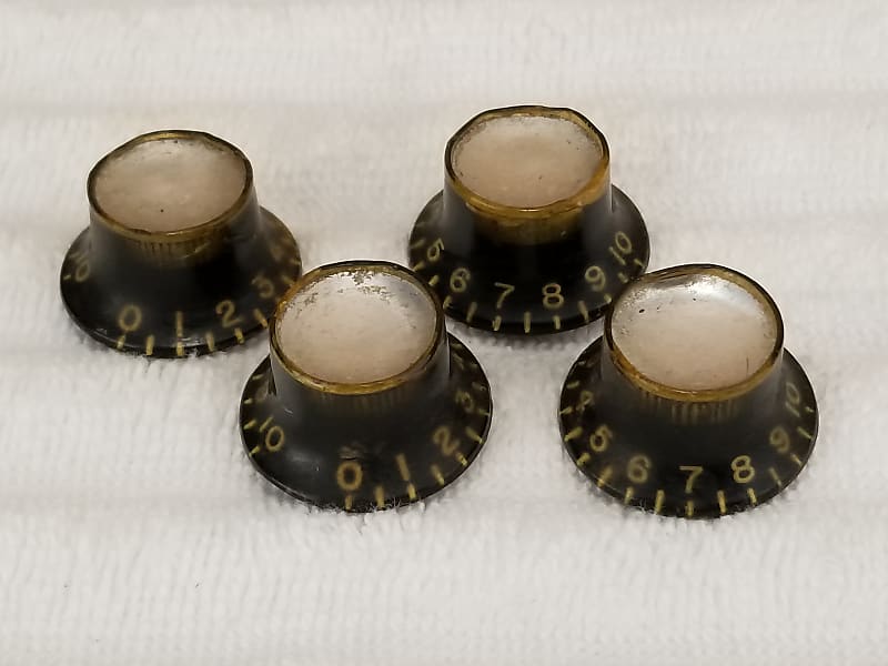 1960s Gibson Reflector Knob Set (4) - 100% Genuine Vintage | Reverb