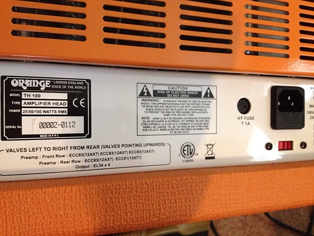 Orange TH100 2-Channel 100-Watt Guitar Amp Head | Reverb