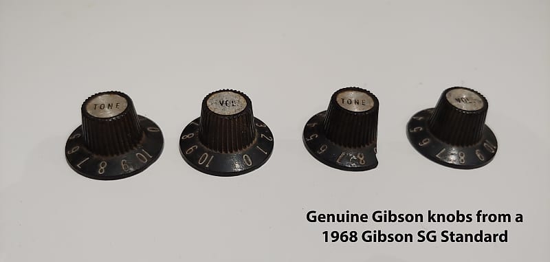 Vintage 1960's Gibson Witchhat Knob Set Witch Hat SG Standard | Reverb