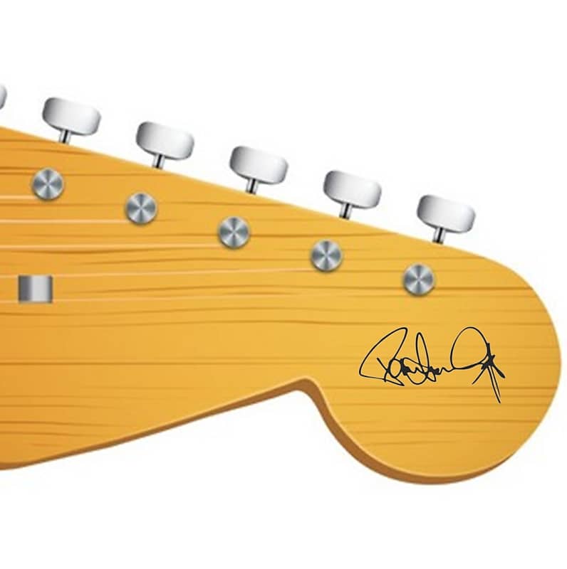 Sticker Vinyl Black Autograph Paul Stanley Guitar Vinyl | Reverb