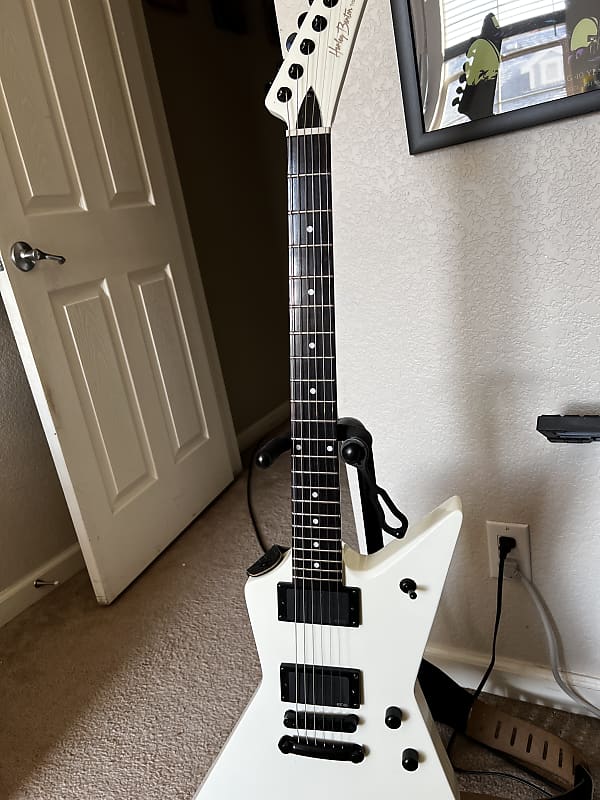 Harley Benton EX-84 Modern White James Hetfield Explorer EMG | Reverb