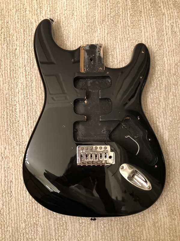 Squier Bullet Stratocaster Body 2008 Black | Reverb
