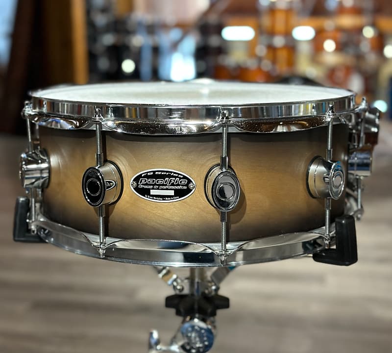 Used PDP Pacific FS Series Snare Drum 14x5 Natural to Black | Reverb