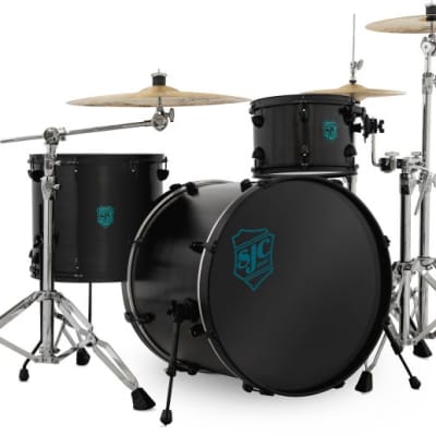 SJC Custom Drums Pathfinder Series 3-Piece Shell Pack - Black | Reverb