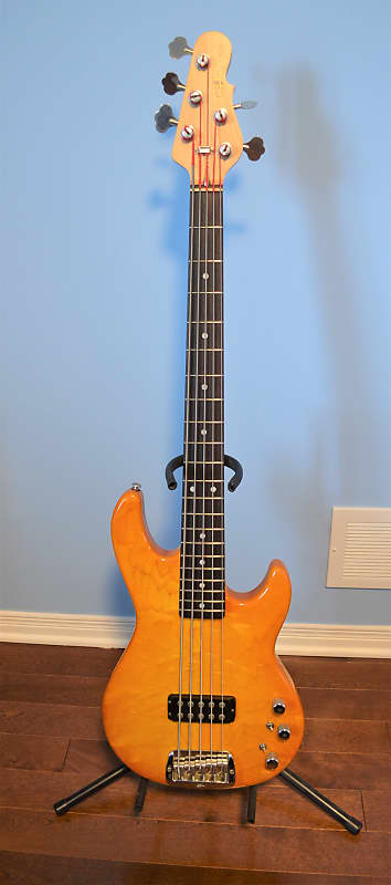 G&L L-1505 1996 Honeyburst Amazing Vintage 5 string bass | Reverb