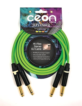 Cordial Premium DJ Dual/Mono (Black Light) Cable Ceon Series | Reverb